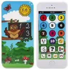 TEDDIES Naučný telefon Moudrá sova / Interaktivní hračka / čísla a bar