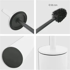 Spirella AKIRA WC štětka matná bílá / ocel