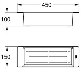 GROHE 40852SD0 - Multifunkční cedník 450 × 150 × 100 mm nerez