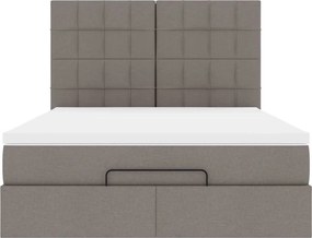 Osmanský rám postele s matrací taupe 140x190cm textil 3313158