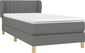 Box spring postel s matrací tmavě šedá 80 x 200 cm textil 3126918