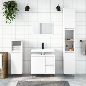 3dílný set koupelnového nábytku bílý kompozitní dřevo,  3190221