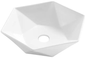 Invena Naksos, umyvadlo na desku 54x54 cm, bílá, INV-CE-55-001-C