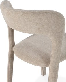 Béžové čalouněné jídelní křeslo Lilia – MOME