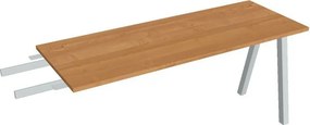 Hobis Kancelářský stůl k řetězení Hobis UEA 1600RU, deskaakát, bílá RAL 9016