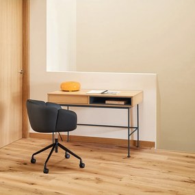 Pracovní stůl s deskou v dubovém dekoru 60x120 cm Yoko – Teulat