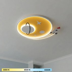 Brilagi -LED Dětské stropní svítidlo STARSHIP LED/64W/230V 3000/4500K žlutá