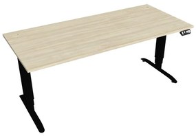 Elektr. nastavitelný stůl 180x80 s pamětí - HOBIS MOTION MS 3M 1800 Dekor stolové desky: akát, Barva kovové podnože: černá