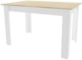 Jídelní stůl VALDI 120x80 dub sonoma s bílými nohami