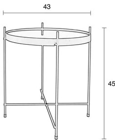 Odkládací stolek ve stříbrné barvě Zuiver Cupid