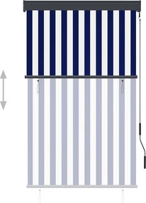 Venkovní roleta 100 x 250 cm modrobílá 145955