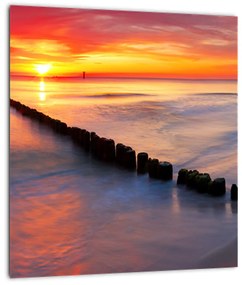 Obraz - Západ slunce, Baltské moře, Polsko (30x30 cm)