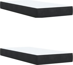 Box spring postel s matrací černá 200x200 cm samet 3291004