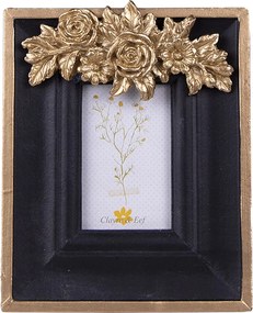 Černý fotorámeček se zdobením - 11*1*14 cm / 5*7 cm