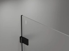 Mexen Lunar-B Duo výklopný sprchový kout 80 x 70 cm, čiré sklo, černá matná, 832-080L-070P-70-00