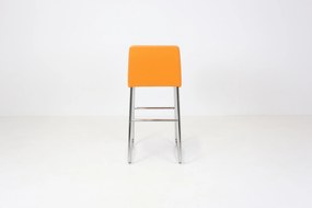 Židle barová, Materia, oranžová/chrom