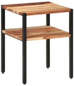 Odkládací stolek 35x35x45 cm masivní akáciové dřevo a železo - Default Title