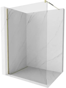 Mexen Kioto sprchová stěna Walk-in 70 x 200 cm, transparentní 8 mm, zlatá - 800-070-101-50-00