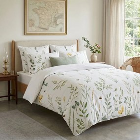 Bílé povlečení na dvoulůžko 200x200 cm Gardenia – Mijolnir