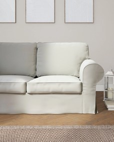 Potah na pohovku IKEA  Ektorp 2-místná, rozkládací, STARÝ MODEL barva zelená látka sametová