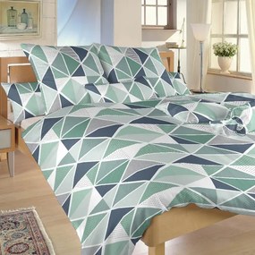 Dadka Povlečení bavlna Pyramidy mentol  240x220, 2x70x90 cm