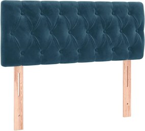 Box spring postel s matrací tmavě modrá 90x200 cm samet 3141465