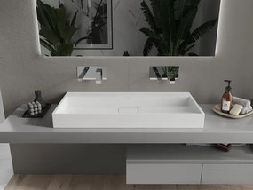 Mexen Ava, umyvadlo na desku z konglomerátu 100 x 46 cm, bílá, 23011000