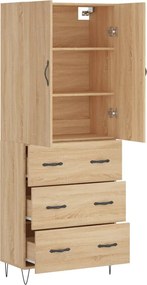 Skříň highboard dub sonoma 69,5 x 34 x 180 cm kompozitní dřevo 3198084
