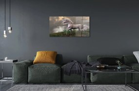 Obraz na skle Unicorn mraky 125x50 cm