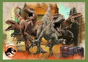 TREFL PUZZLE 4v1 Jurassic World Nebezpeční dinosauři 207 dílků skládačka tr34607