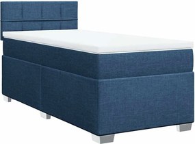 Box spring postel s matrací modrá 80x200 cm textil 3288021