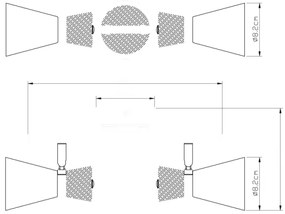 Globo 54807-2 - Bodové svítidlo AERON 2xE14/25W/230V