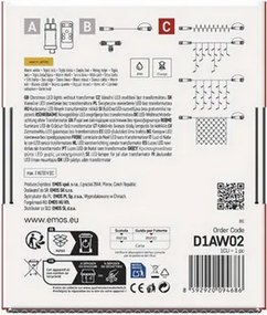 Propojovací vánoční řetěz bez zdroje EMOS Connecting D1AW02 ZY1439 50LED 5m teplá bílá