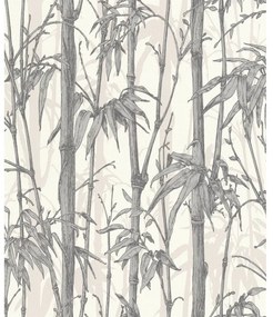 Vliesová tapeta 484830 šedo-stříbrný bambus / Tapety na zeď Florentine III (0,53 x 10,05 m) Rasch