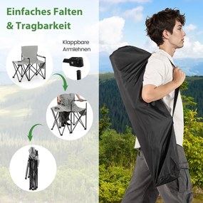 Costway Sada 2 plážového křesla skládací piknikové křeslo s 5 polohováním