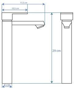 Rea Mayson, vysoká umyvadlová baterie, černá matná, REA-B5102