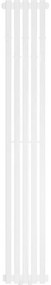 Mexen, Mexen Flux dekorativní koupelnový radiátor 1500 x 240 mm, 450 W, bílý - W127-1500-240-00-20