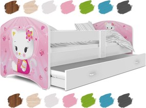 Dětská postel LUCY se šuplíkem - 160x80 cm - HELLO KITTY