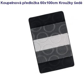 Koupelnová předložka 60x100cm Kroužky šedé