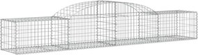 Klenuté gabionové koše 4 ks 300x50x40/60 cm pozinkované železo 3146649