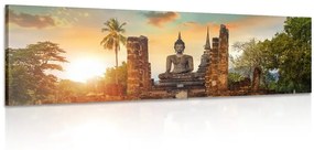 Obraz socha Budhu v parku Sukhothai Varianta: 120x40