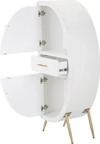 Úložná skříňka Venus 60 cm bílá/zlatá