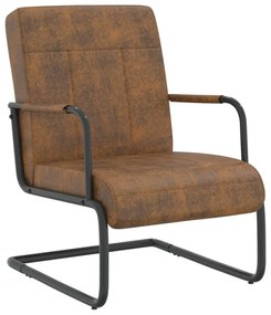 Konzolová židle hnědá textil,  325798 HangarStore.cz
