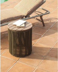 Kulatý zahradní stolek s deskou z akácie ø 40 cm Dandara – Kave Home