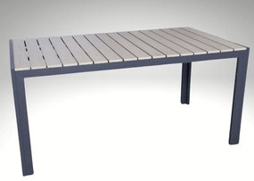 Hliníkový zahradní stůl Jersey 160cm x 90cm, pískový, pro 6 osob