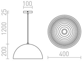 RED - Design Rendl - R13048 - Lustr na lanku CARISSIMA 1xE27/42W/230V