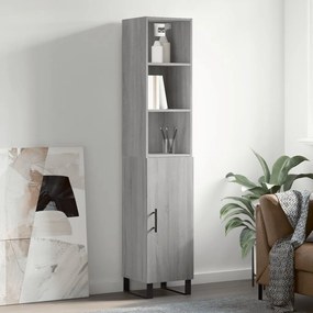 vidaXL Skříň highboard 34,5 x 34 x 180 cm kompozitní dřevo [3189666] Barva: šedá sonoma