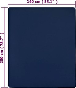 vidaXL Jersey prostěradlo 140x200 cm bavlna [136234] Barva: Černá