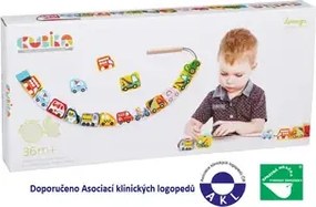 CUBIKA 14316 Navlékací dopravní prostředky - navlékací set - 13 dřevěn