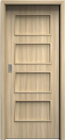 SAPELI SWING KOMFORT M19 - CPL LAMINÁT - POSUVNÉ DVEŘE VČ. ZÁRUBNĚ - dub Hikari Průchozí šířka (cm): 60, Průchozí výška (cm): 197